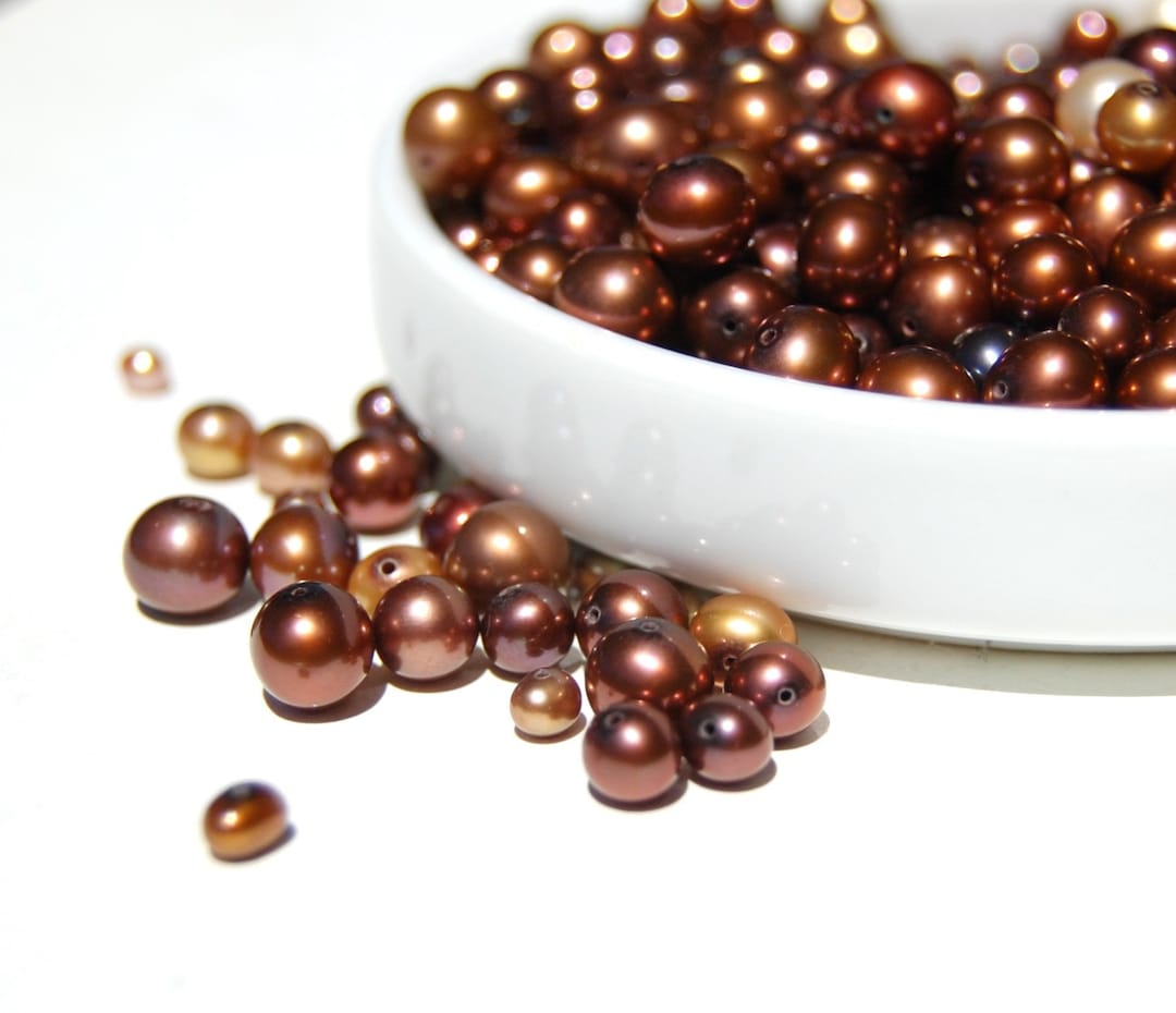 Bronze Freshwater Pearls: Natural Copper Tone, Jewelry Making Supplies ...