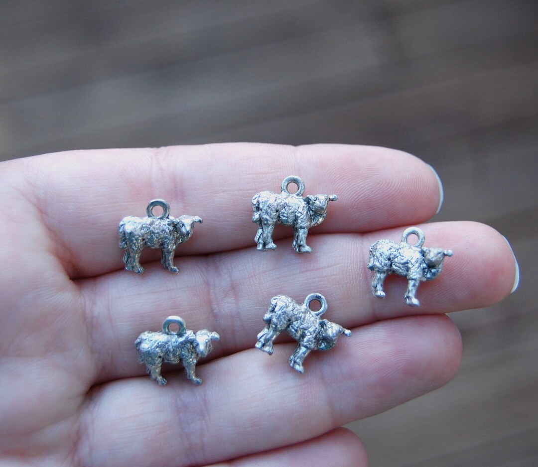 Antique Silver Sheep Charms, Animal Charms, 1 Charm, Made in the U.S ...