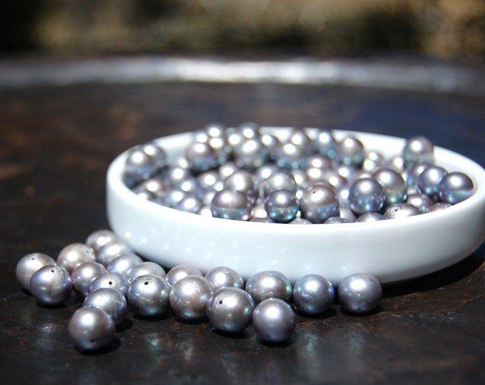 8.5 9 Mm Round/potato Fresh Water Pearls, Natural Pearls, 20 Loose ...