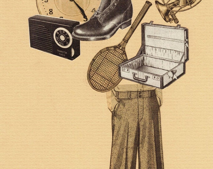 The Collector. Collage Print - Etsy