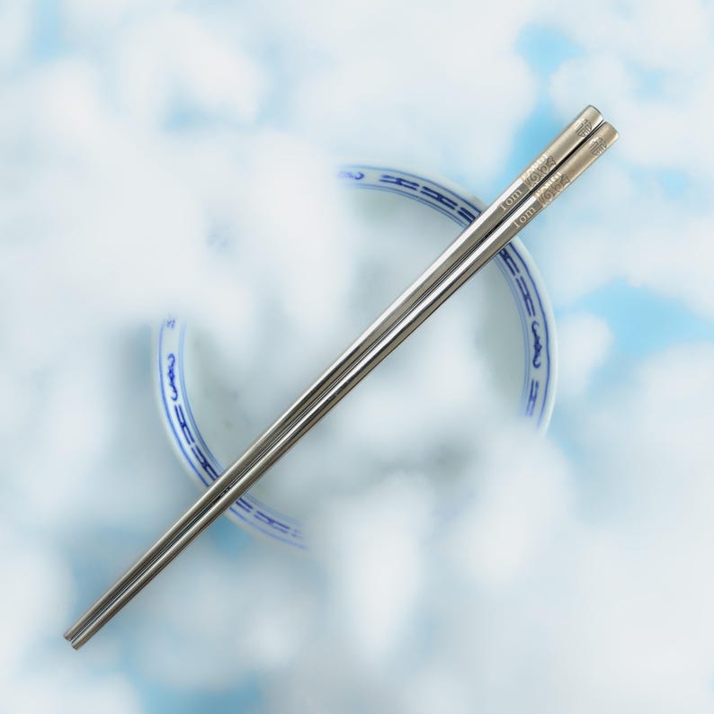 Personalized Chinese Fu 福 Metal Chopsticks - Custom Engraved Gift ...