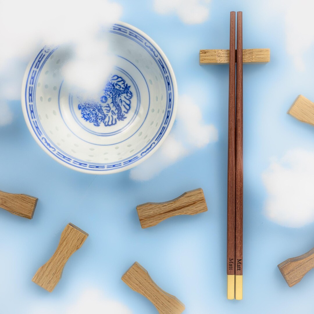 Wooden Chopstick Table Rests - Elegant Chopstick Holders, Unique Asian ...