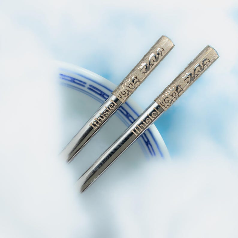 Personalized Chinese Zodiac Metal Chopsticks - Custom Engraved Gift ...
