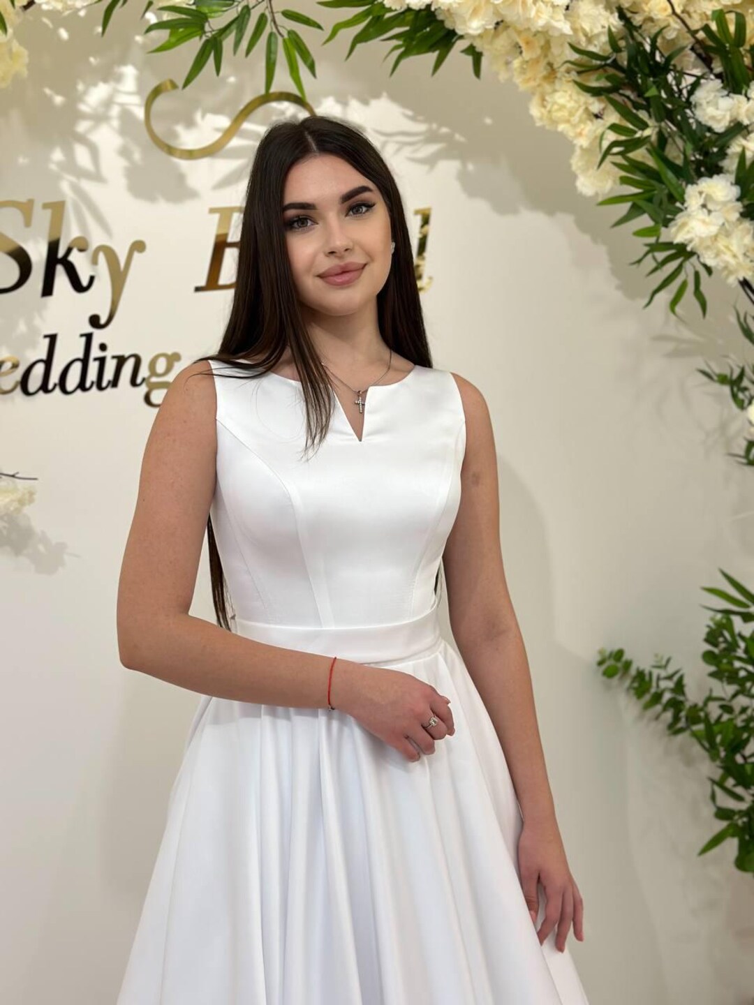 Classic Reception Dress for Bride, Simple Garden Wedding Dress ...