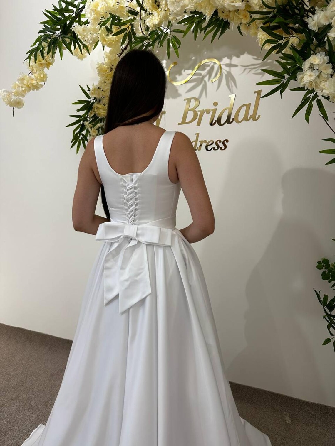 Classic Reception Dress for Bride, Simple Garden Wedding Dress ...