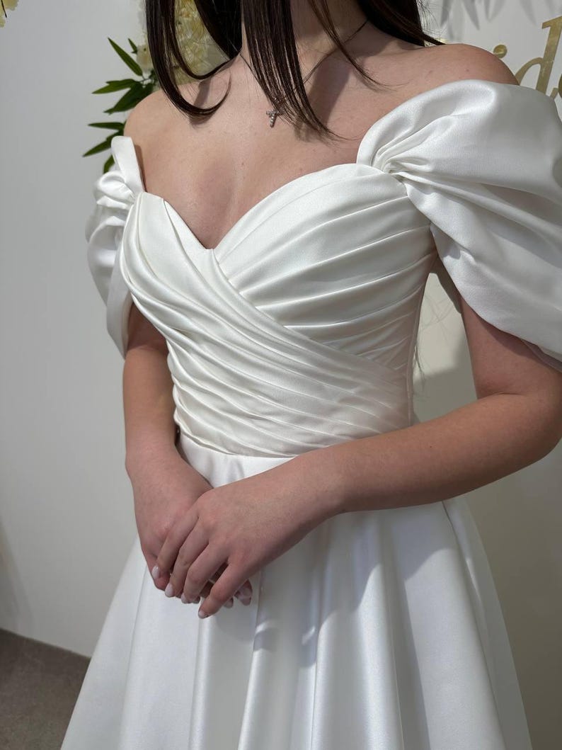 Off-the-shoulder Wedding Dress, Corset Wedding Dress, Lace-up Bridal ...