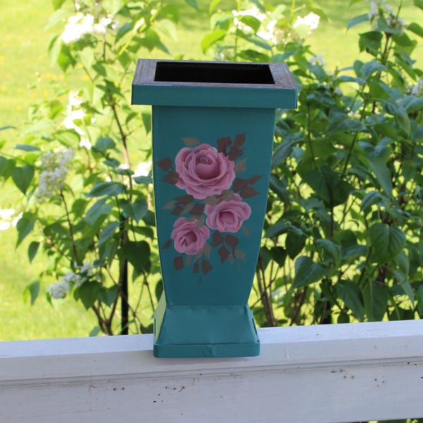 Vintage Teal Planters - Etsy