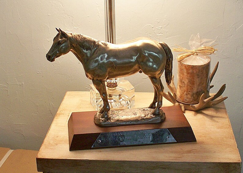 Vintage Horse Trophy,polychrome,aqha Grand Champion Gelding,george ...