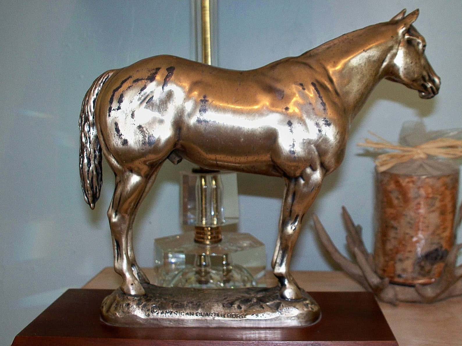 Vintage Horse Trophy,polychrome,aqha Grand Champion Gelding,george ...