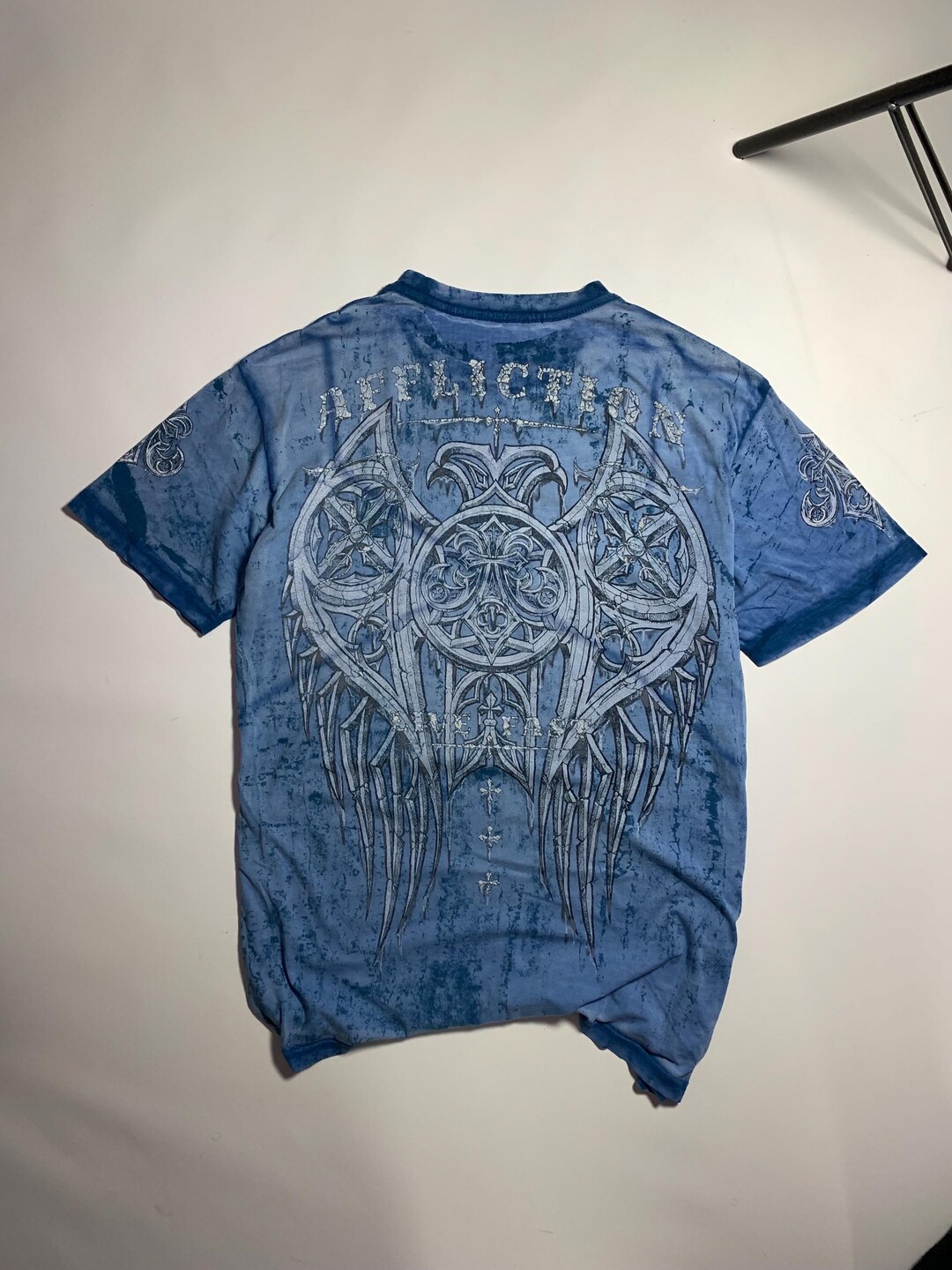 Y2K Affliction Live Fast Shirt All Over Print Vintage Distressed Style ...