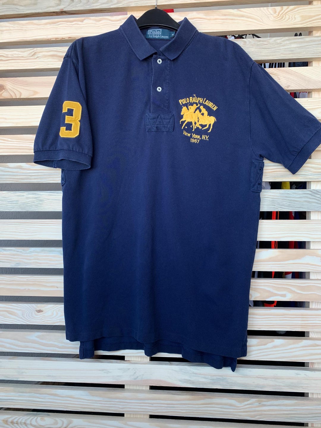 Vintage Polo Ralph Lauren New York Number 3 Big Logo Polos Shirt - Etsy