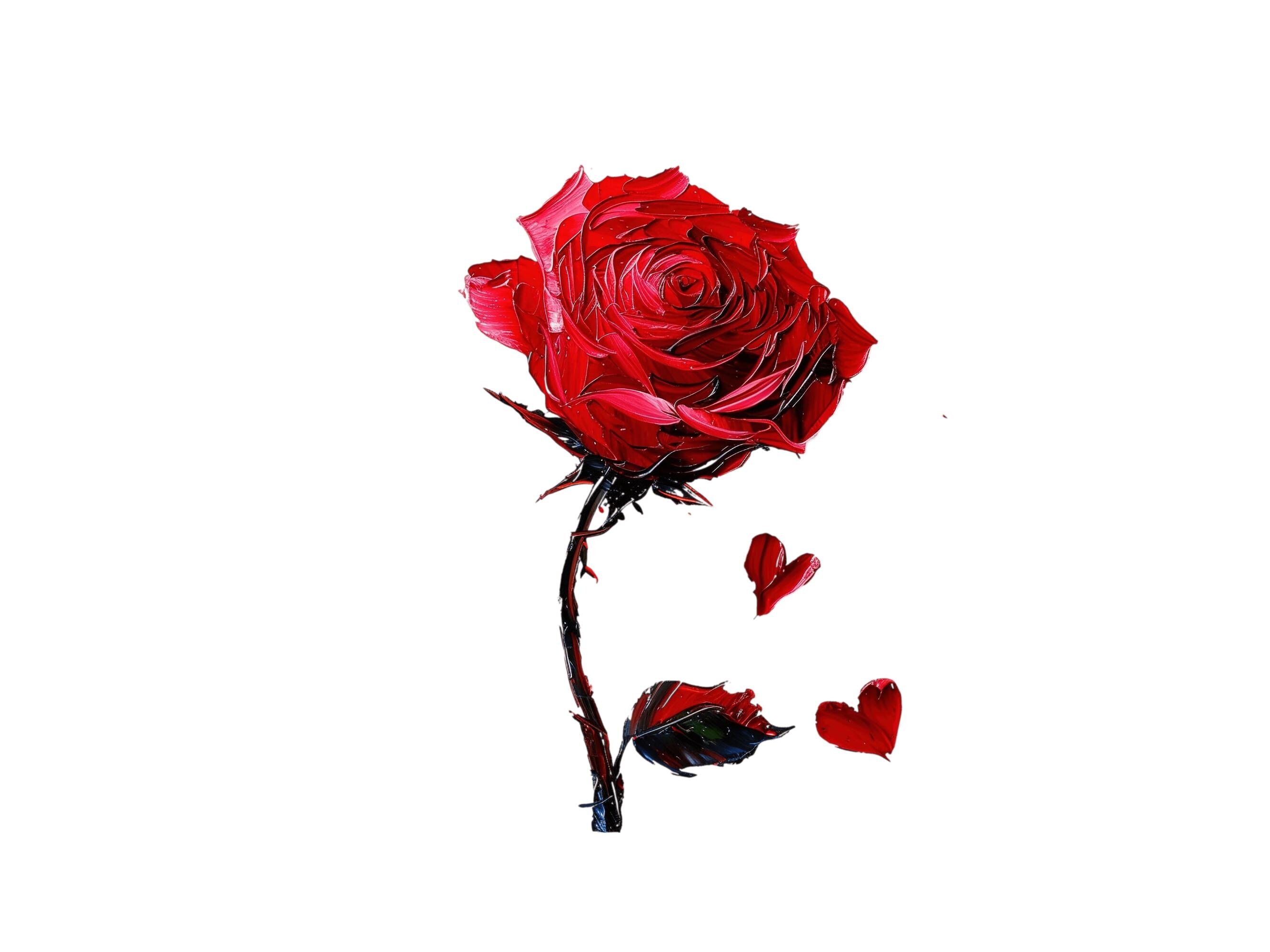 21 Red Rose Hearts Digital Download – Romantic Clipart for Crafts ...