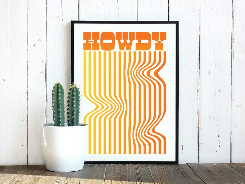 Howdy Typographic Poster - Digital Download - Printable Wall Art ...