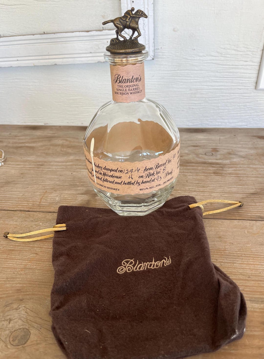 Blanton's Bourbon Whiskey Empty Bottle 750ml Cork Stopper Letter l - Etsy