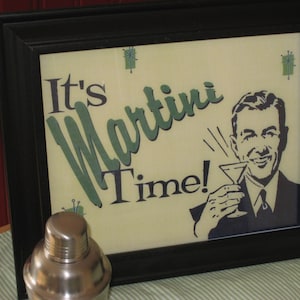 Retro Bar Sign Martini Time - Etsy