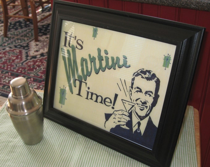 Retro Bar Sign Martini Time - Etsy