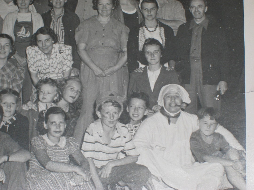 Vintage 1950s Group Photo People in Costume for Theater or Halloween ...