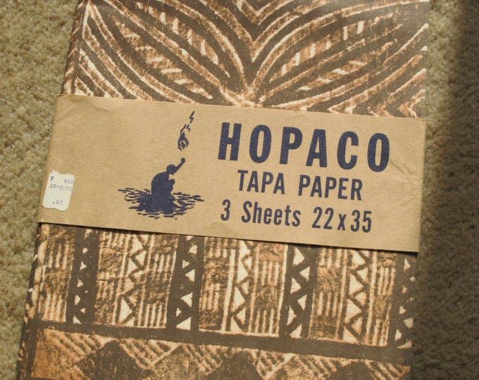 RESERVED VINTAGE HAWAIIAN HOPACO TAPA WRAPPING PAPER EPHEMERA - Etsy