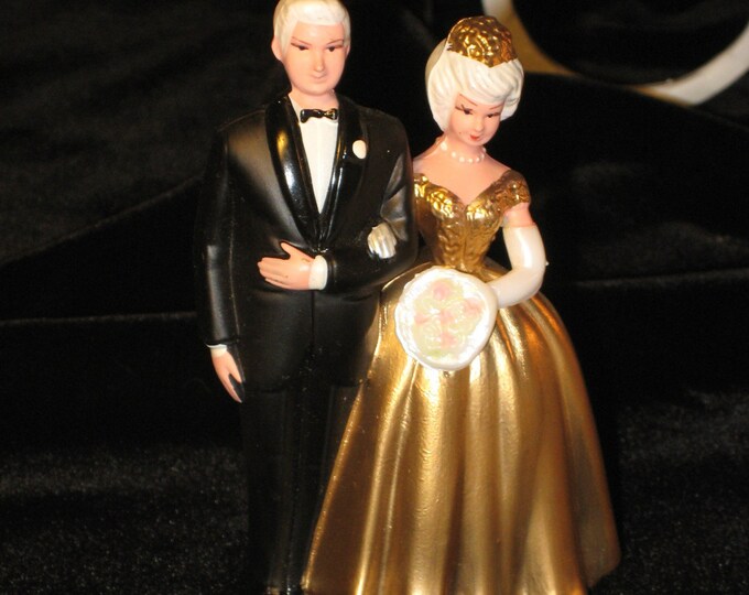 Wedding Anniversary Golden Cake Topper - Etsy