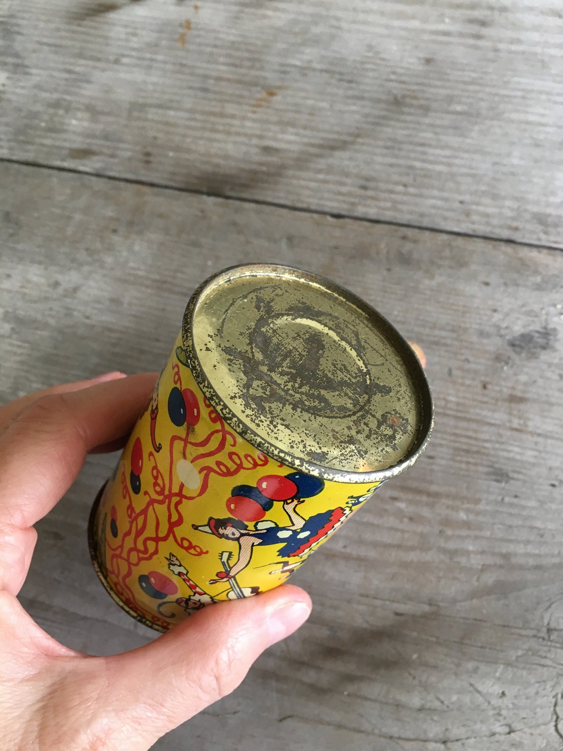 Antique Litho Noise Maker Metal Tin Can Mallet Rattle W/ - Etsy