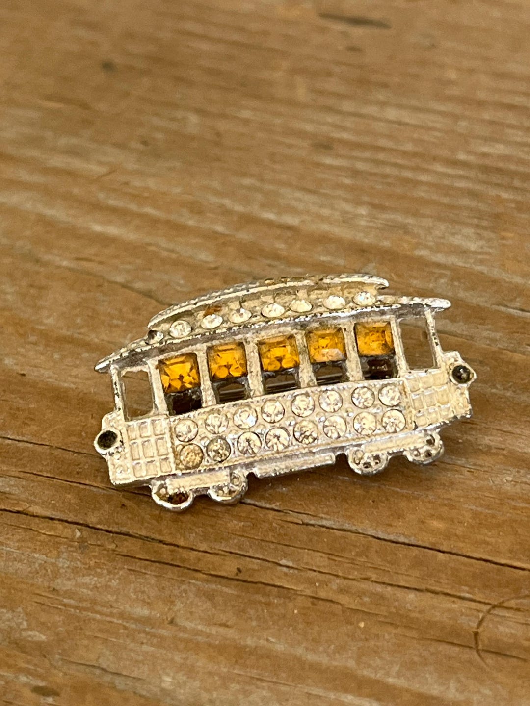 Vintage San Francisco Cable Car Trolley Silver-tone Lapel Pin Brooch ...
