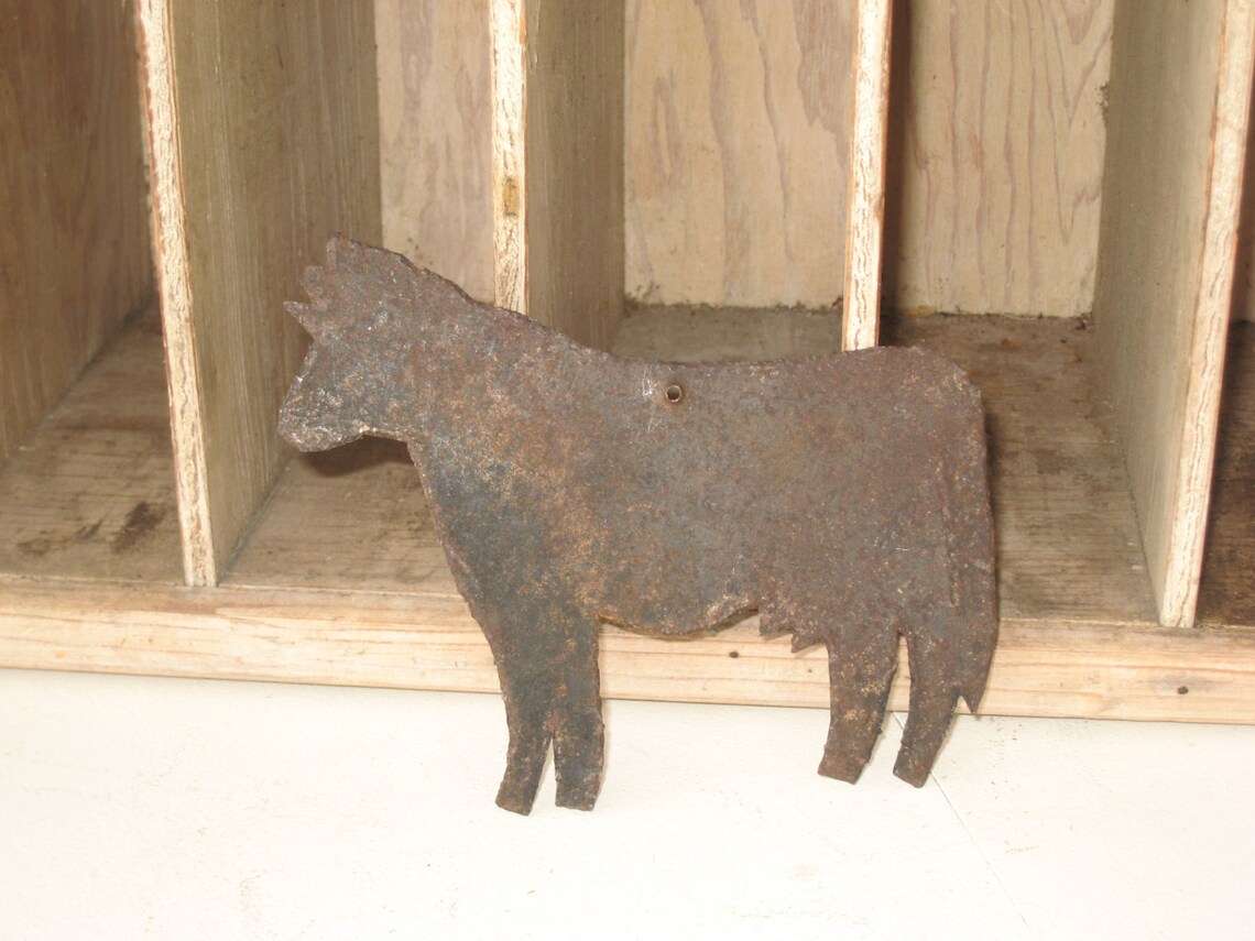 Vintage Cow Silhouette Metal Primitive Art Rustic Cow Decor (812-W) - Etsy