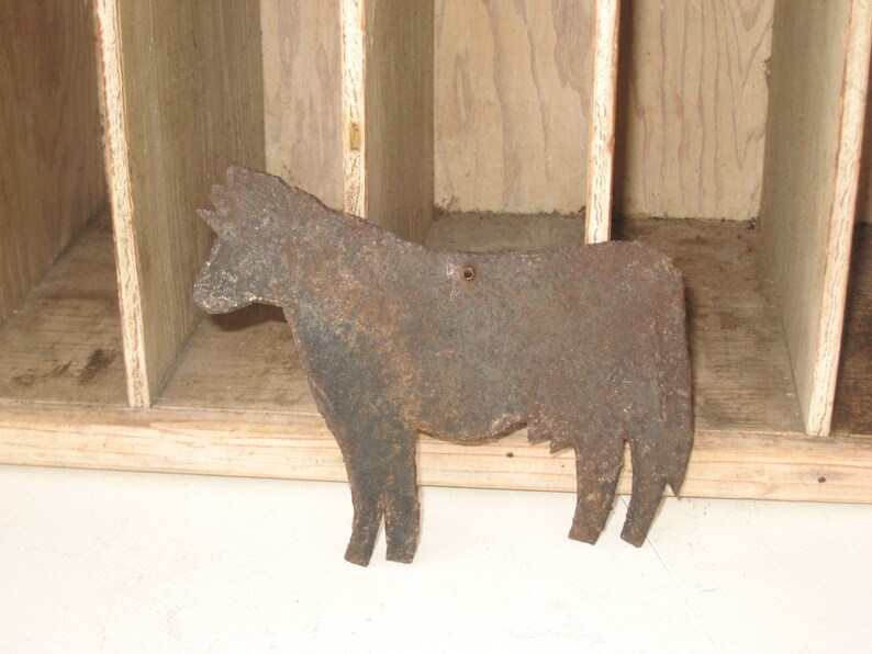 Vintage Cow Silhouette Metal Primitive Art Rustic Cow Decor (812-W) - Etsy