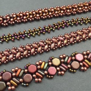 Quad Wrap - Bead Weaving Tutorial - a Multi-wrap Herringbone Variation ...