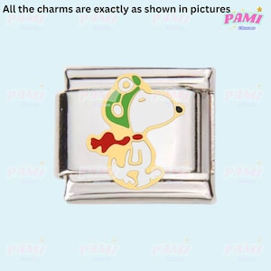 Limited Edition Snoopy Peanuts Dog Italian Charms - Fits Classic 9mm ...
