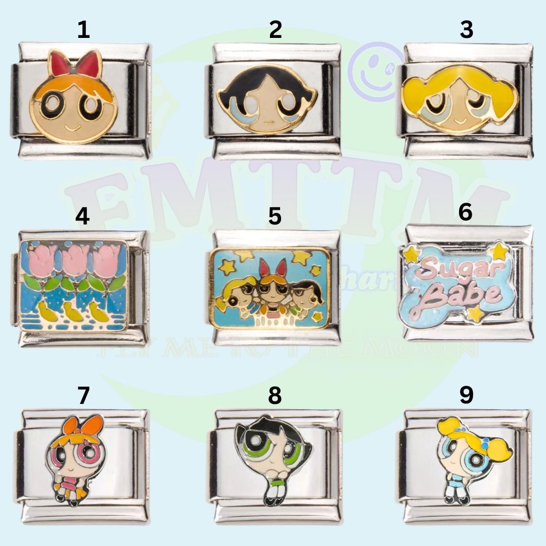 Fmttm-limited Edition the Powerpuff Girls Italian Charms Fits ...