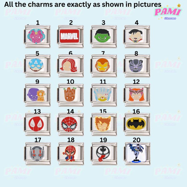 Marvels Charms - Etsy