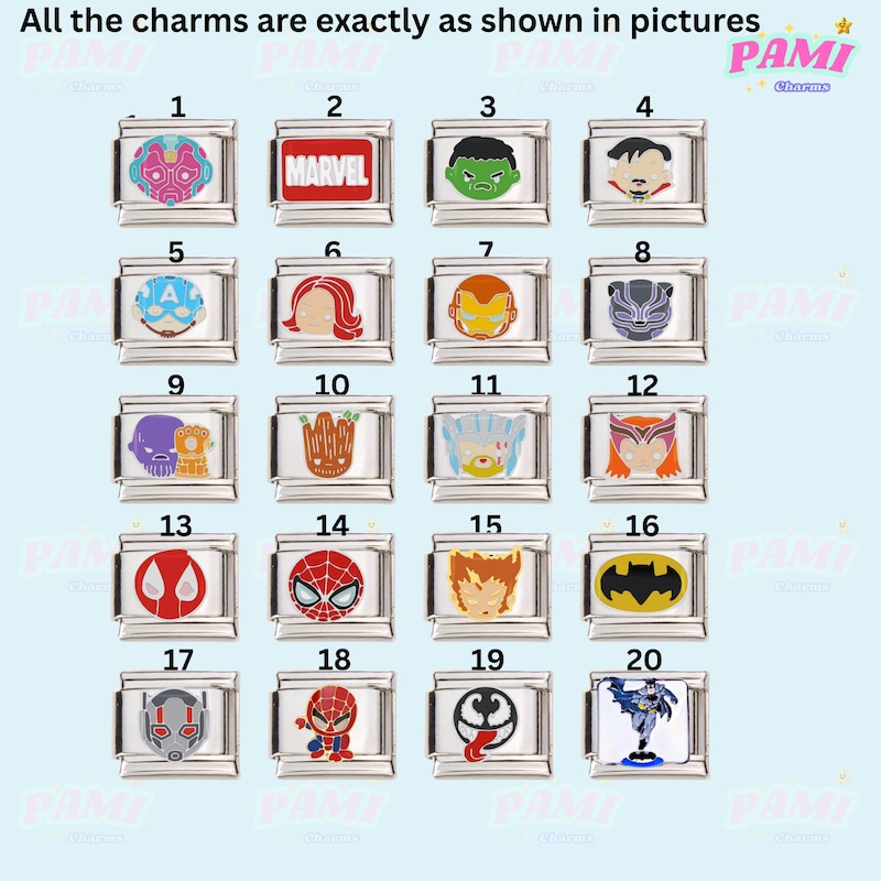 Marvels Charms - Etsy