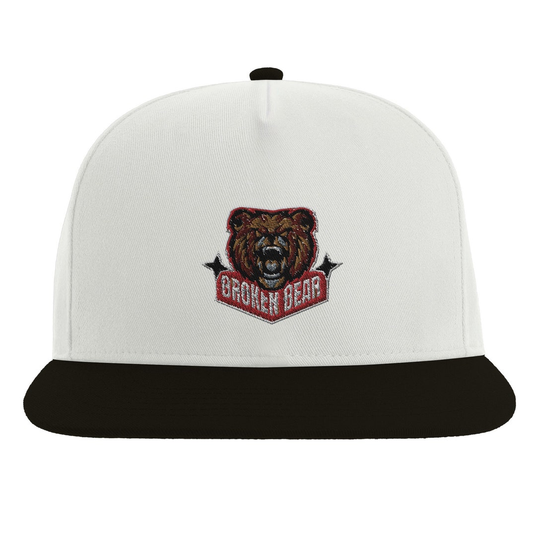 Broken Bear Original Flat Peak Snapback Beechfield B660 - Etsy