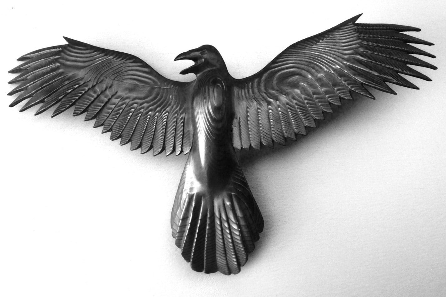 Raven Wood Carving 36" by Jason Tennant - Etsy