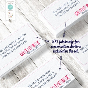 Chatterbox Conversation Game Women's Edition. Printable Set - Etsy