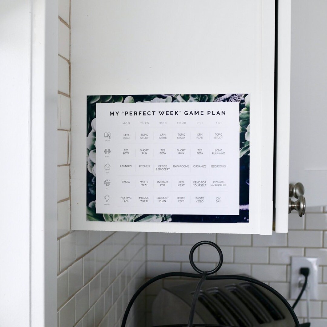 Weekly Home Organization Cleaning Chart EDITABLE PDF - Etsy