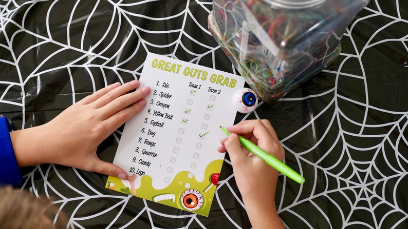 Halloween Kids Class School Party Game: the Great Guts Grab - Etsy