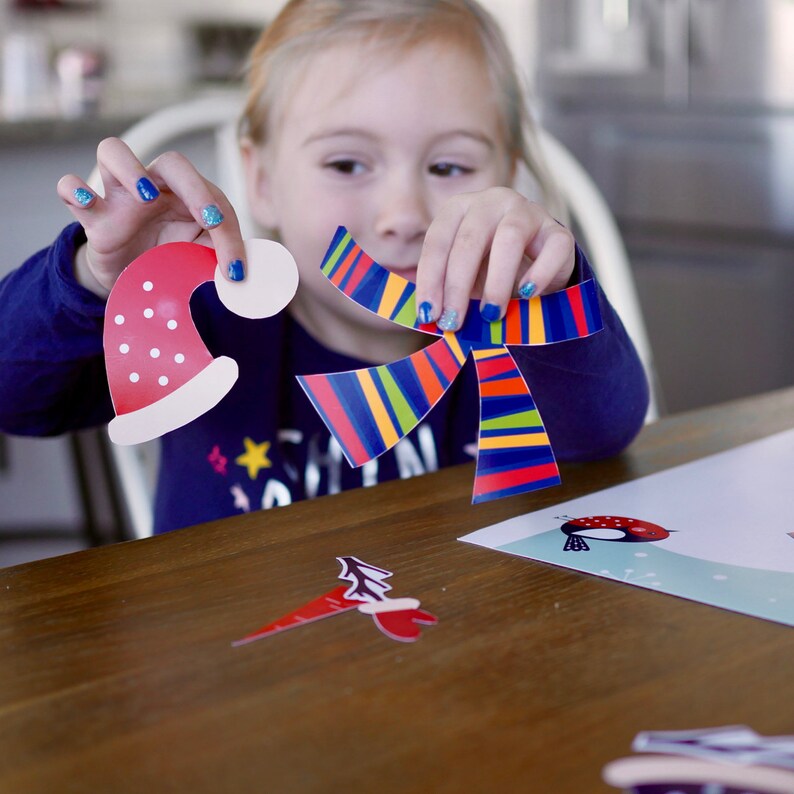 Winter Christmas Party Game Printable: Build A Snowman - Etsy