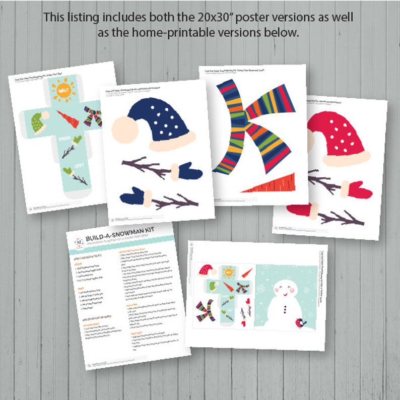 Winter Christmas Party Game Printable: Build A Snowman - Etsy