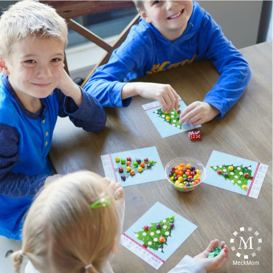 Christmas Kids Table Game Printable: Roll A Tree | Etsy