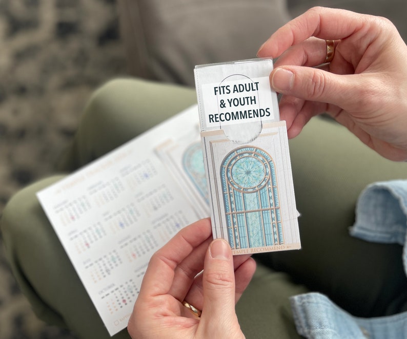 2026 Temple Recommend Holder and Temple Attendance Tracker | for Youth ...