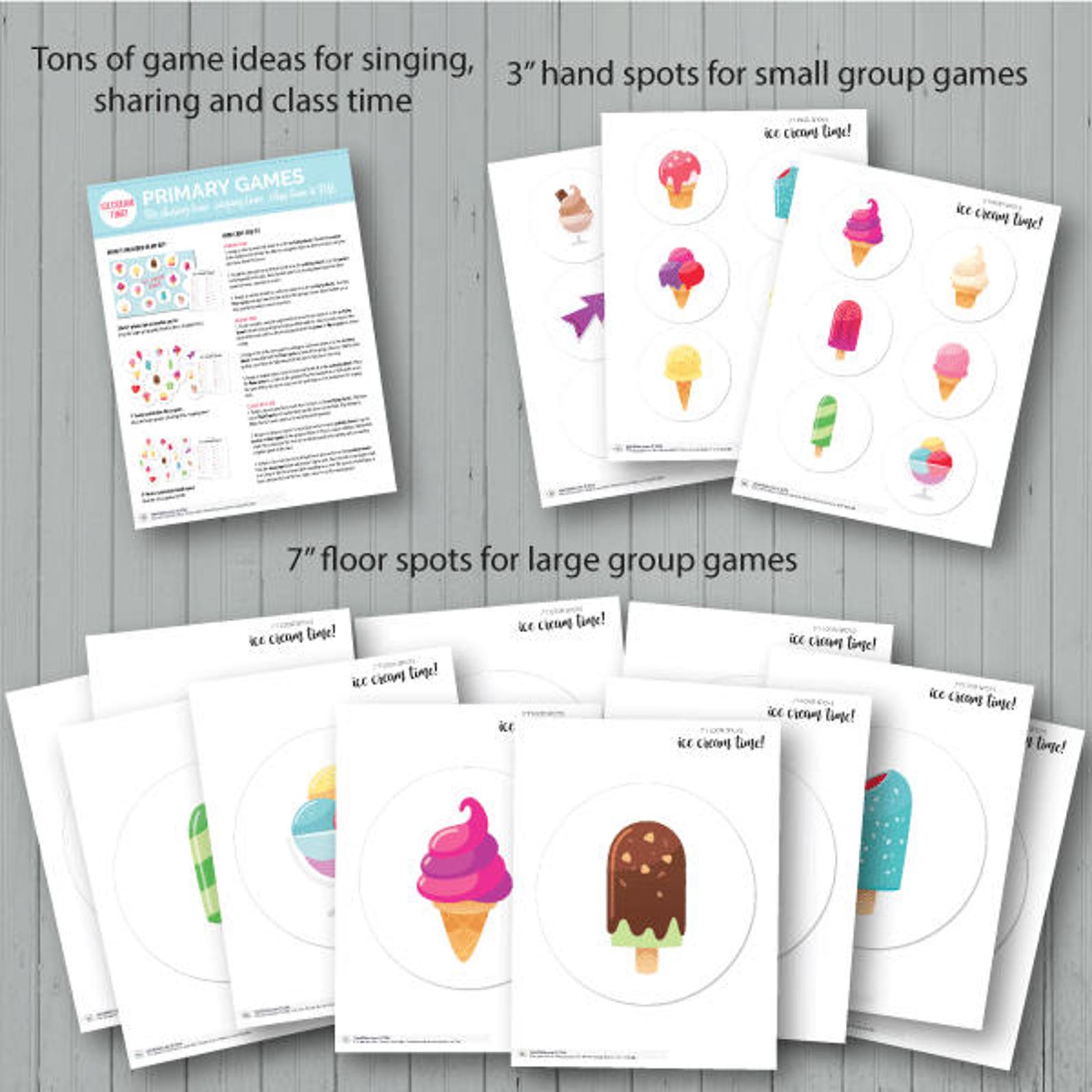 Printable Games: Ice Cream Time - Etsy