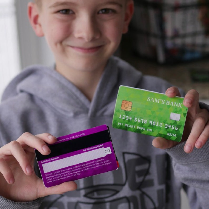 Awesome Credit Card EDITABLE Printable Valentines for Boys - Etsy
