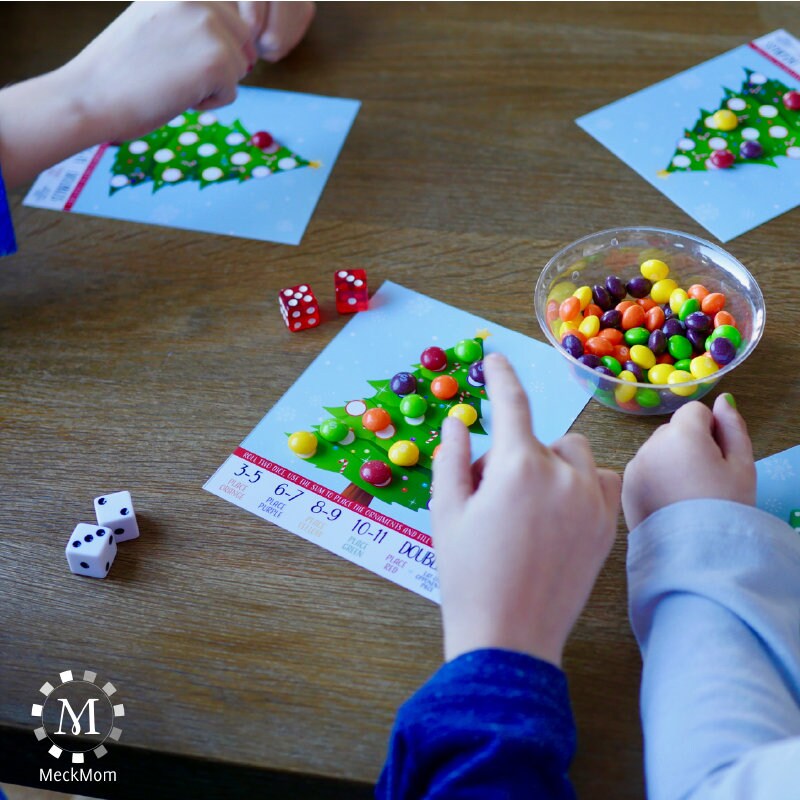 Christmas Kids Table Game Printable: Roll A Tree | Etsy