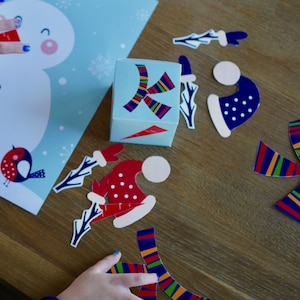 Winter Christmas Party Game Printable: Build A Snowman - Etsy