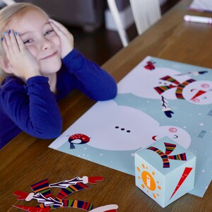Winter Christmas Party Game Printable: Build A Snowman - Etsy