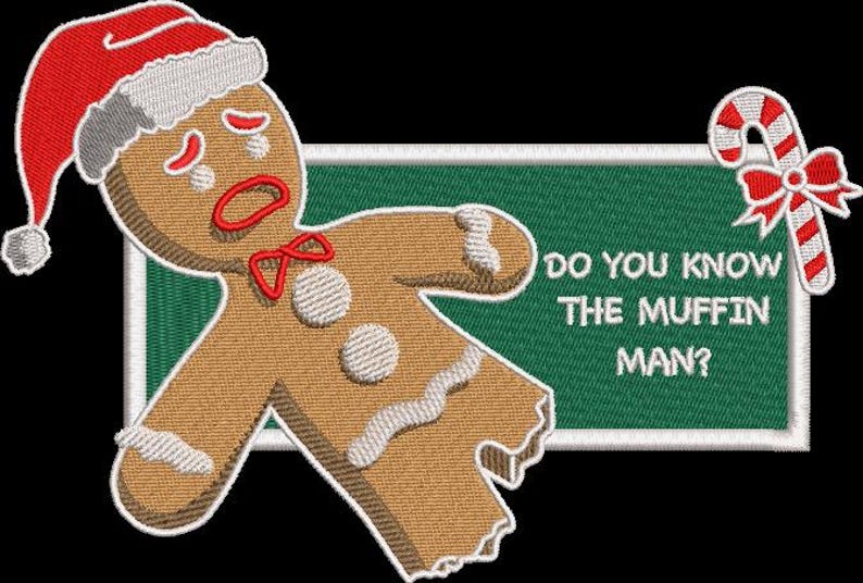 Design Embroidery Shrek Inspired Muffin Man Gingerbread Patch ...