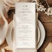 Personalizable Guest Menu Template, Modern Script Wedding Dinner Menu ...