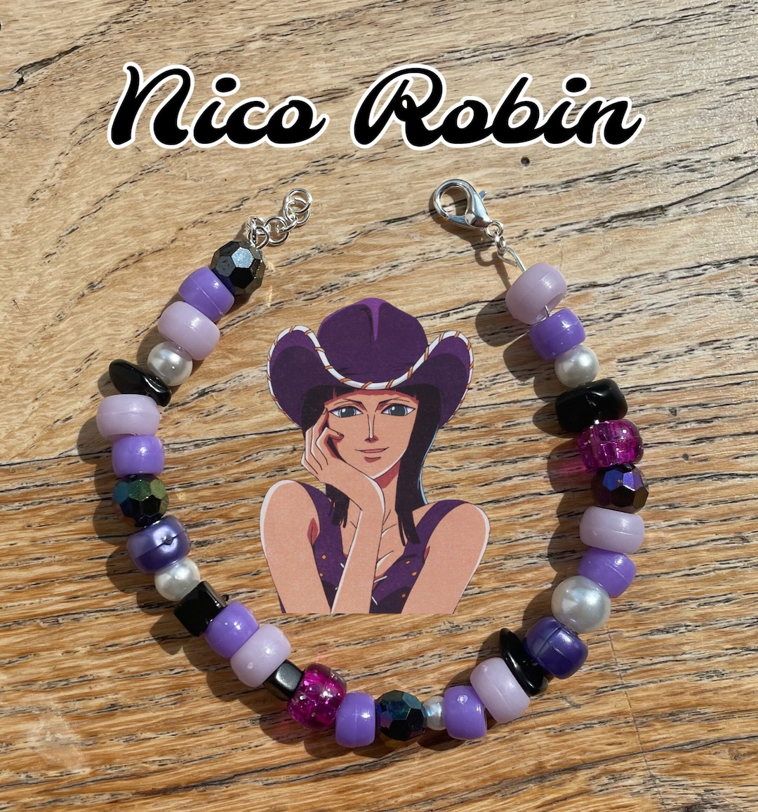Nico Robin Beaded Bracelet One Piece Anime Bracelet - Etsy