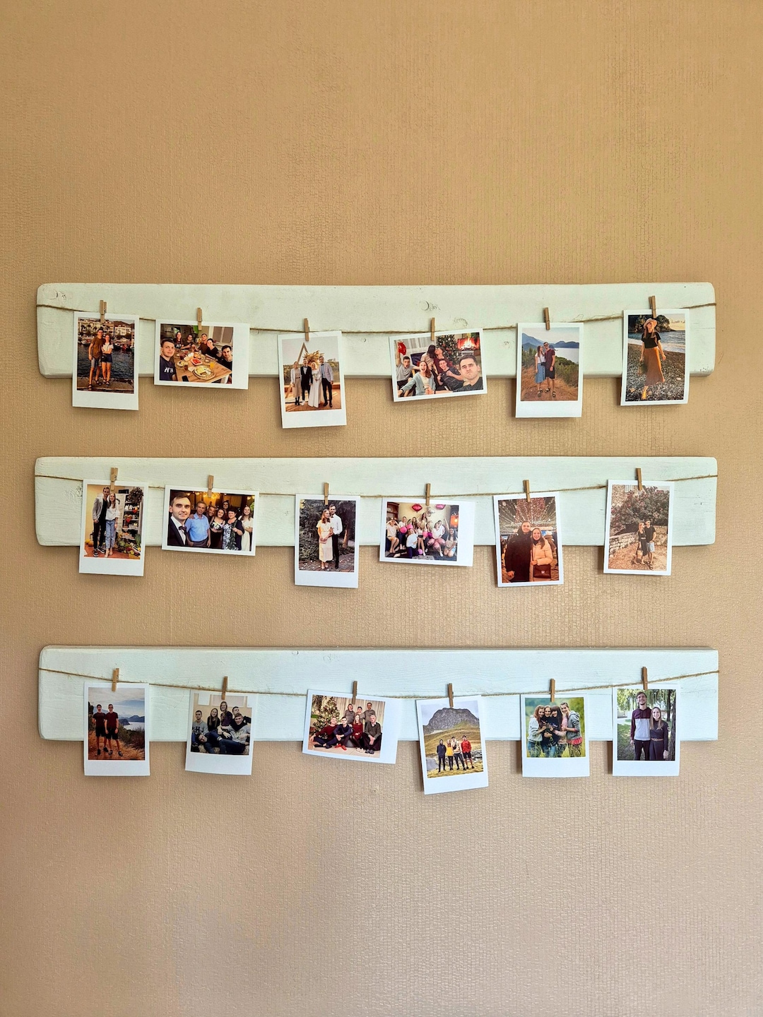 Rustic Wooden Photo Board Picture Display Wall Decor - Etsy